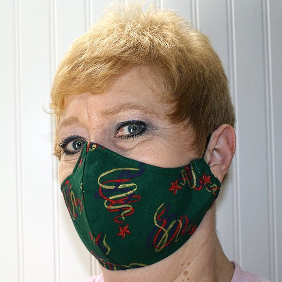 Hand Crafted | Accessories | Handmade Cloth Christmas Tree Face Mask ...